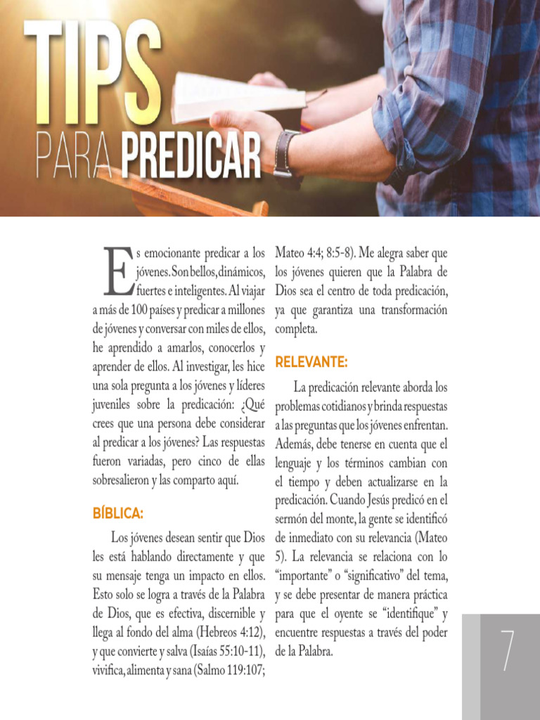 Tips para predicar | PDF | Sermón