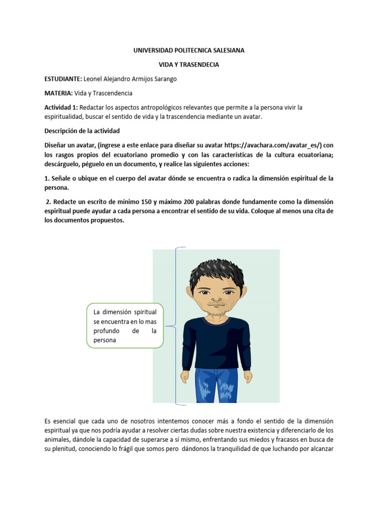 Avatar y Espiritualidad en Ecuador | PDF