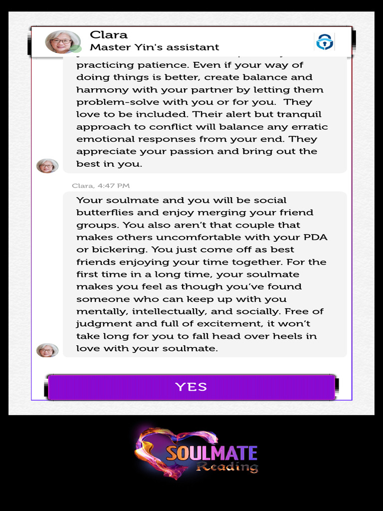 New Chat V2.2 - Soulmate Reading | PDF | Wellness