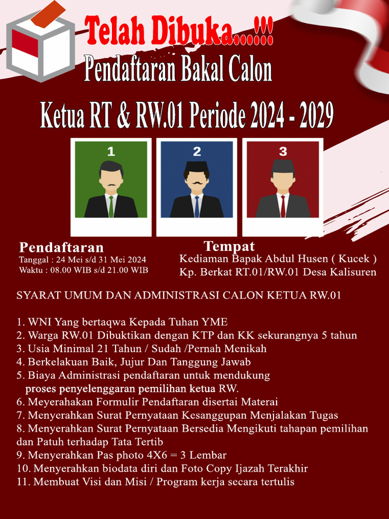 Pamplet Pencalonan RW | PDF