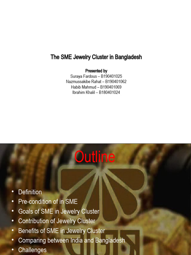 SME Cluster | PDF | Small And Medium Sized Enterprises | Jewellery
