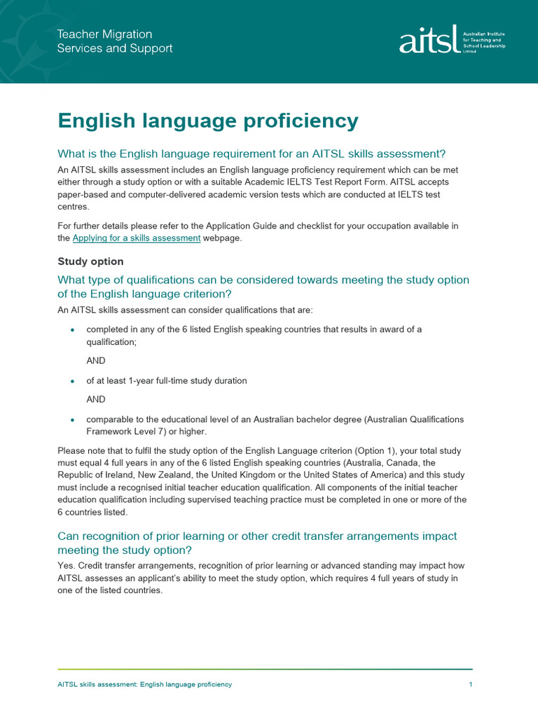 English Language Proficiency May - 2024 | PDF | International English ...
