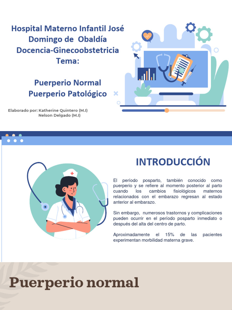 Puerperio Normal y Patologico | PDF | Periodo posparto | Parto