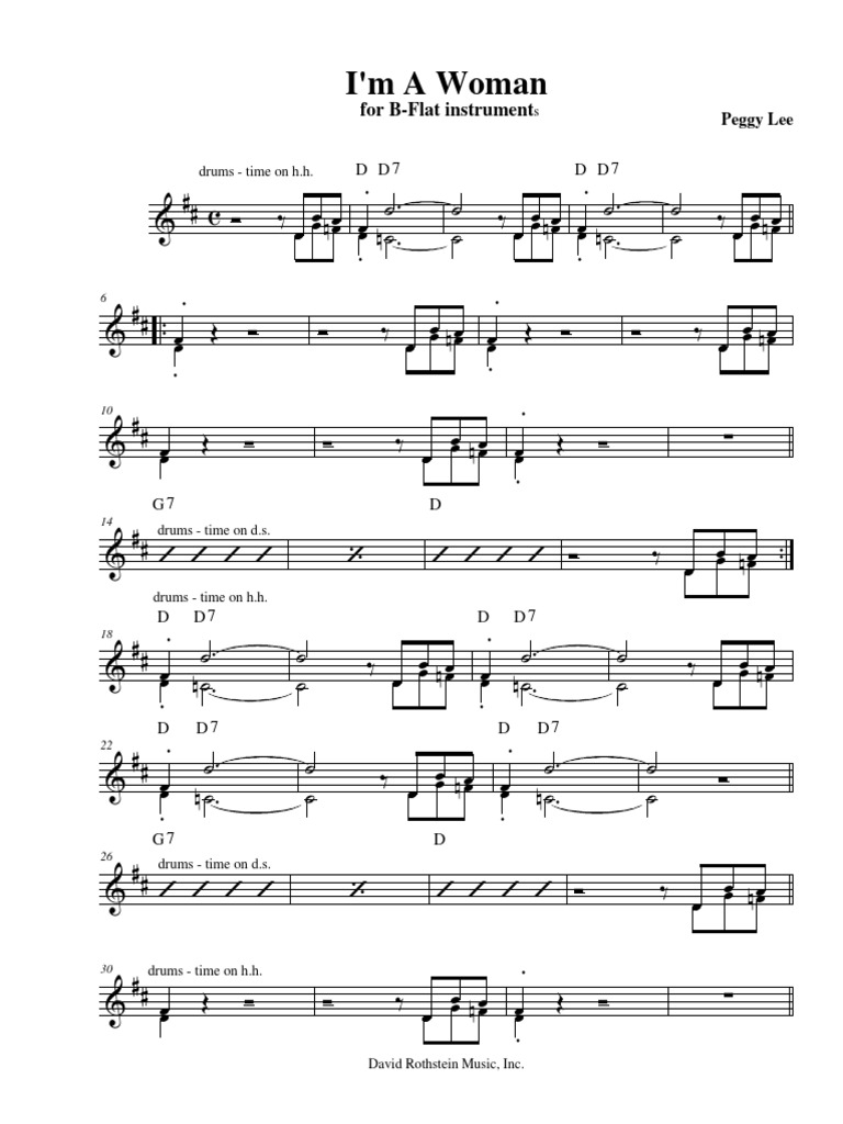 Im A Woman Bflat | PDF