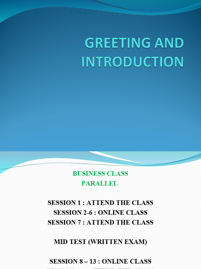 Greeting and Introduction | PDF | Games & Activities | Computers