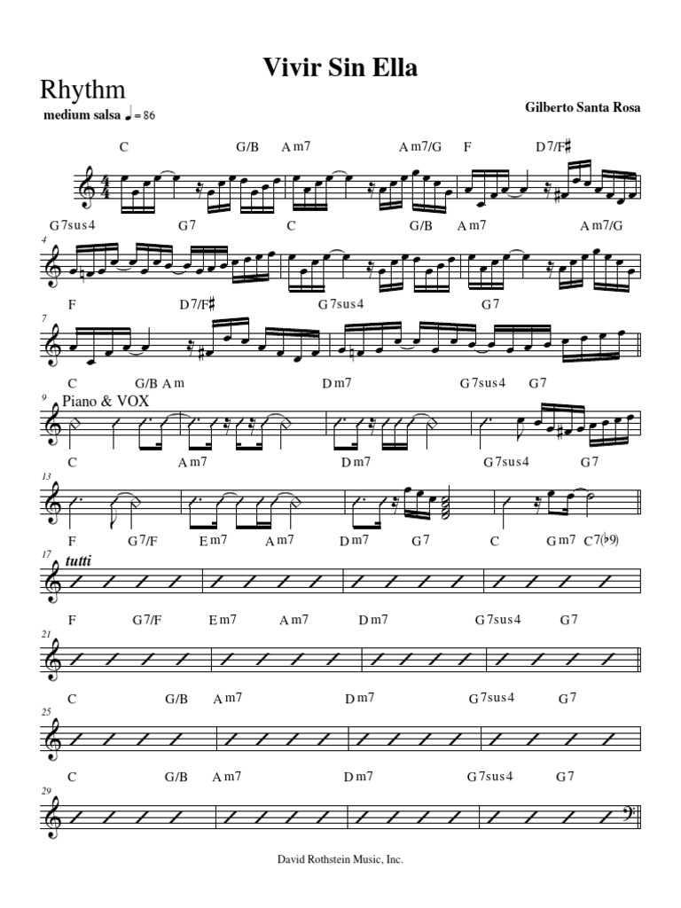 Vivir Sin Ella Rhythm | PDF