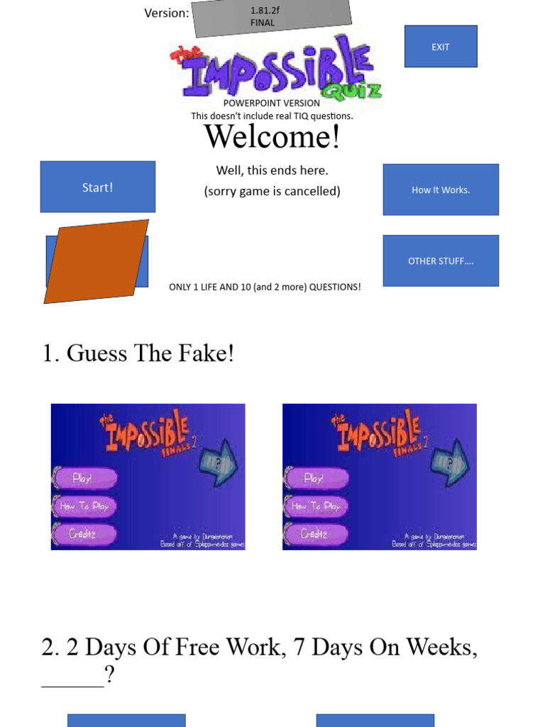 The Impossible Quiz (P.p. Version) | PDF | System Software | Software