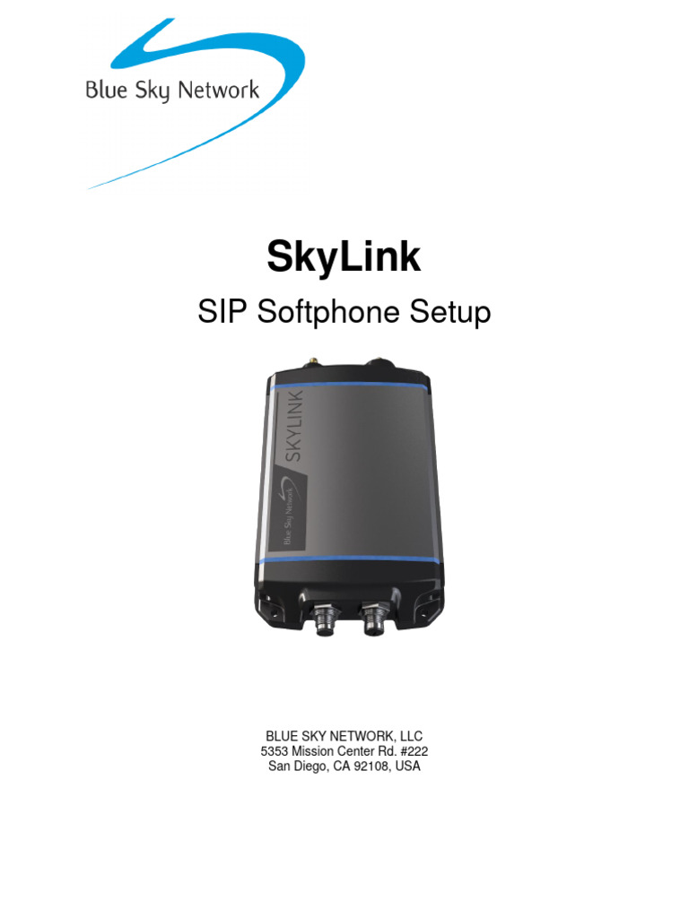 Iridium Skylink 5100 Land Sip Softphone Setup | PDF | Session Initiation Protocol | Mobile App