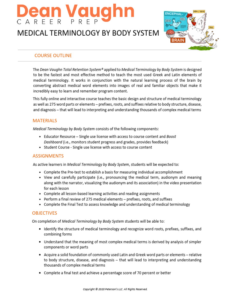 Medical Terminology by Body System | PDF | Anatomical Terms Of Location ...