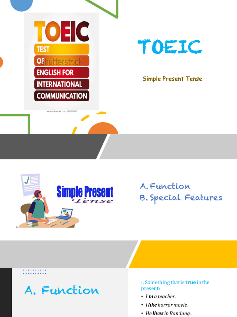Simple Present - TOEIC | PDF | Verb | Grammar