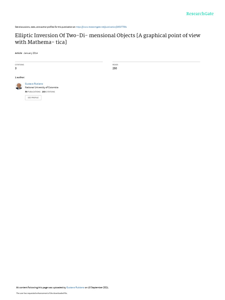 Elliptic Inversion with Mathematica | PDF | Ellipse | Perpendicular