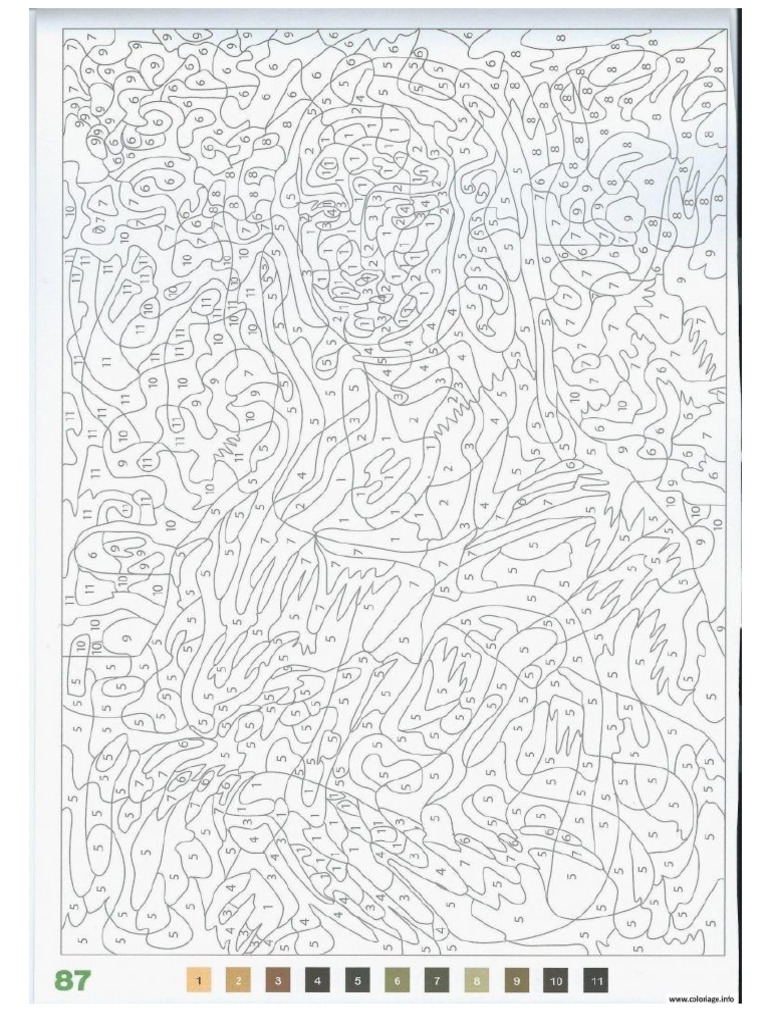 Color by Number - Mona Lisa | PDF