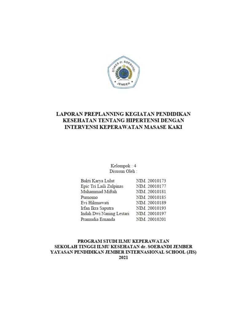 Sap & Sop Kel 4 Hipertensi | PDF | Kesehatan Holistik | Sains & Matematika