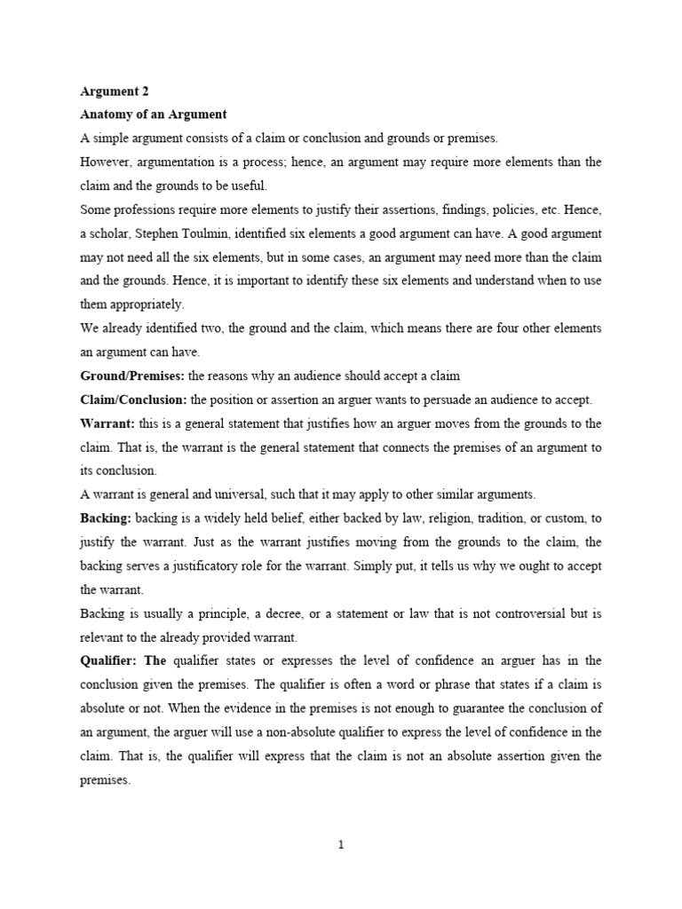 Argument 2 | PDF | Argument | Epistemology