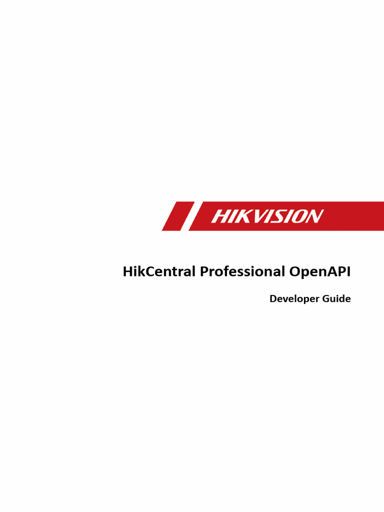 Hikcentral Professional Openapi Developer Guide | PDF | World Wide Web | Internet & Web