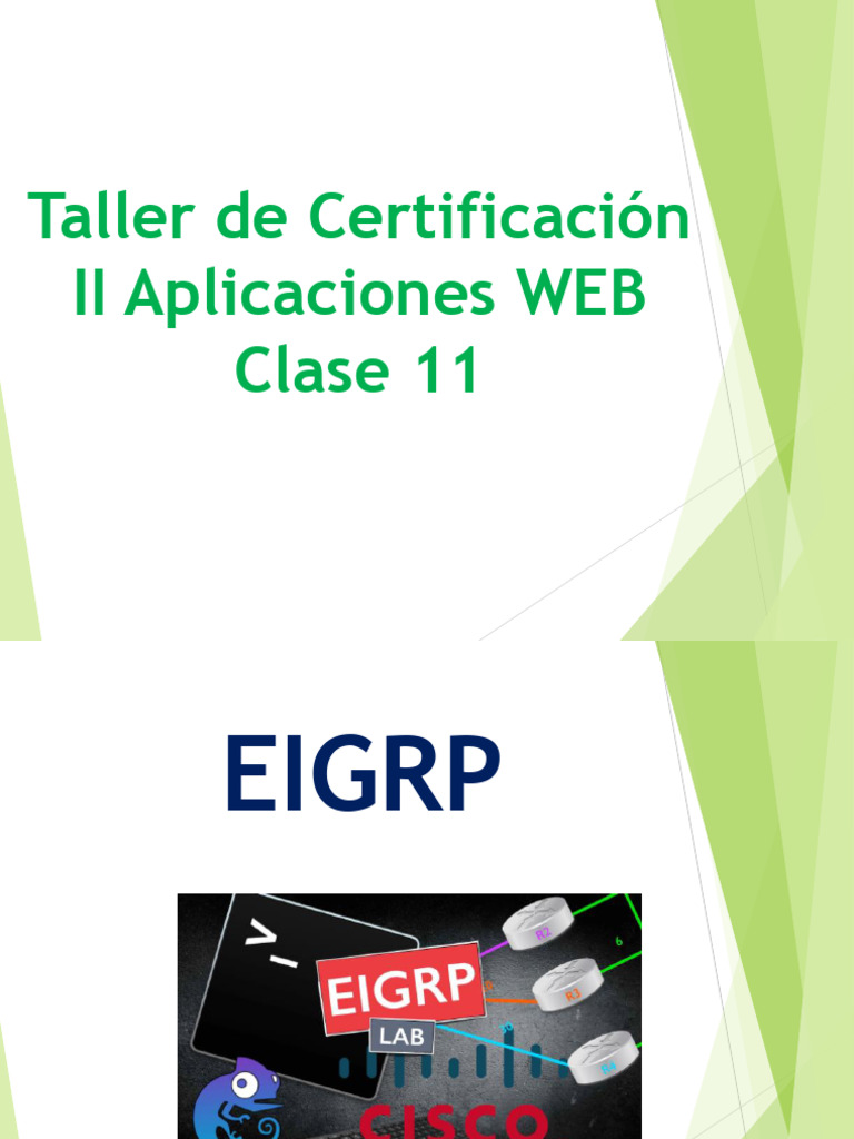 Clase 11 EIGRP | PDF | Enrutador (Computación) | Red de arquitectura