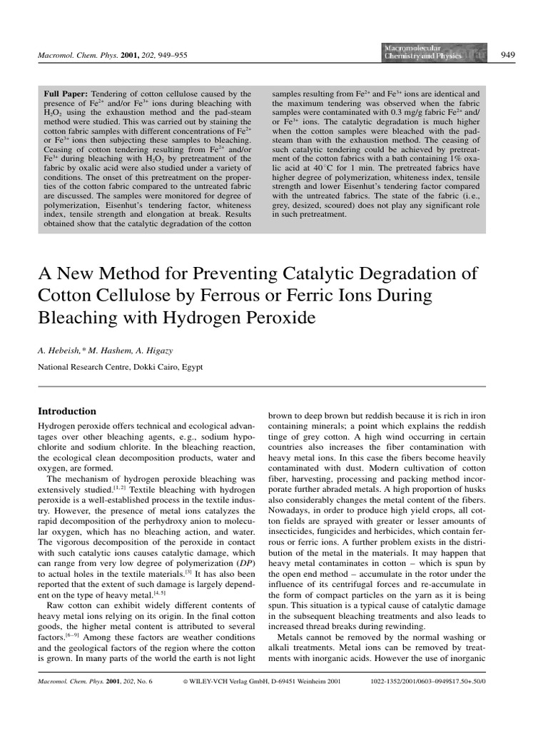 2001 A New Method For Preventing Catalytic Degradation of Cotton ...
