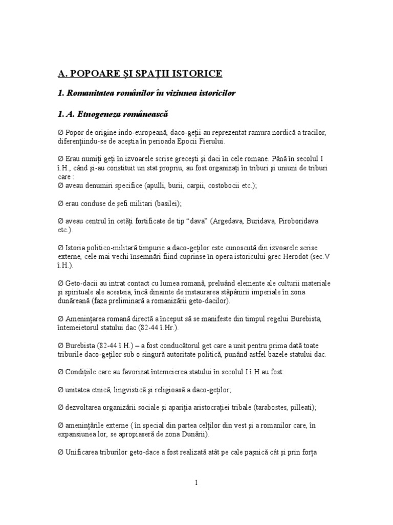 Istorie Bac - Sinteze | PDF