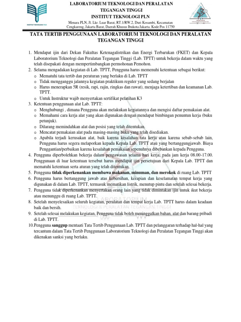 Surat Peminjama Lab TTT - GM Setyo Pratama | PDF