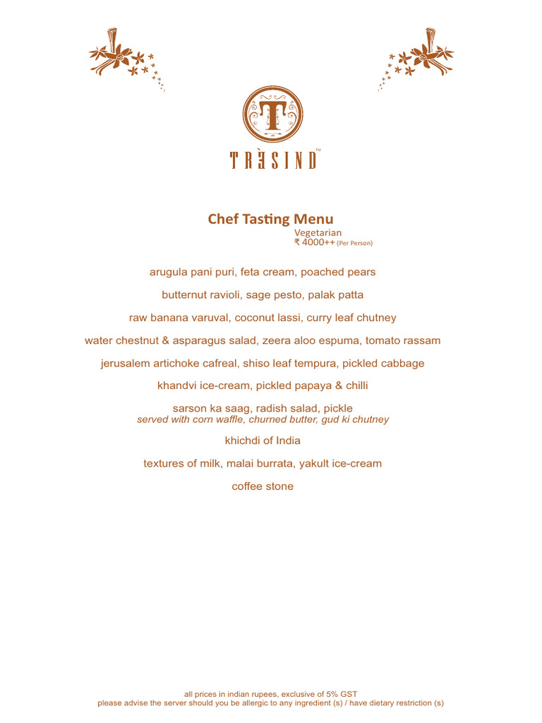 Chef Tasting Menu | PDF