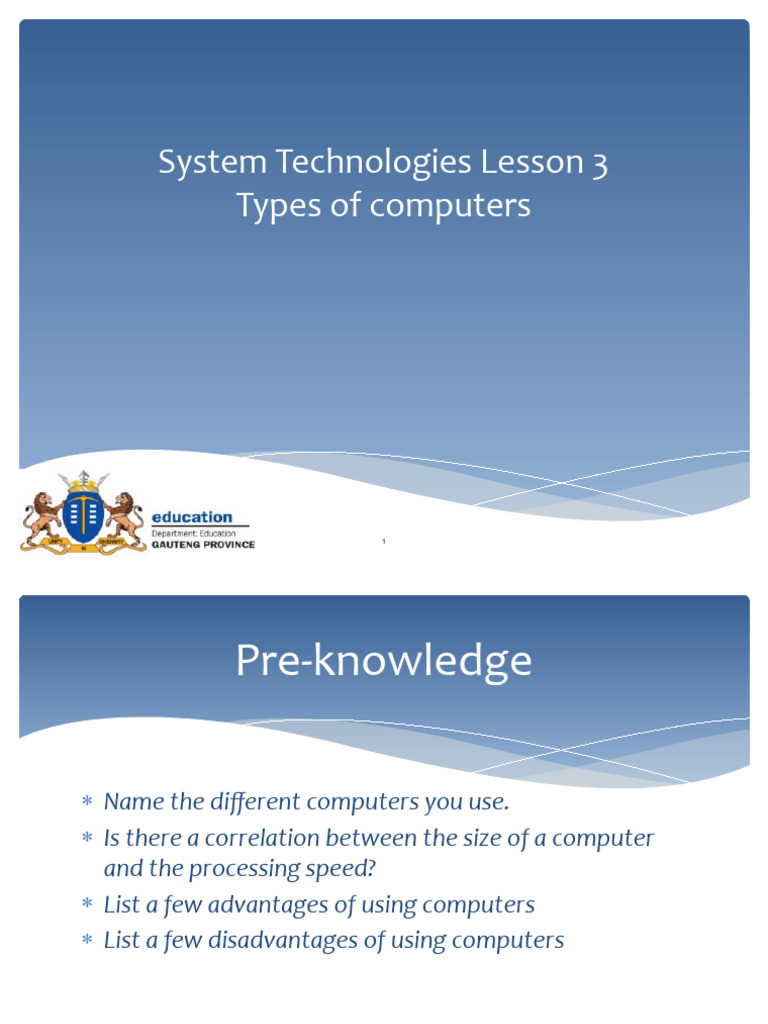 Lesson 3 Grade 10 IT | PDF | Desktop Computer | Personal Computers