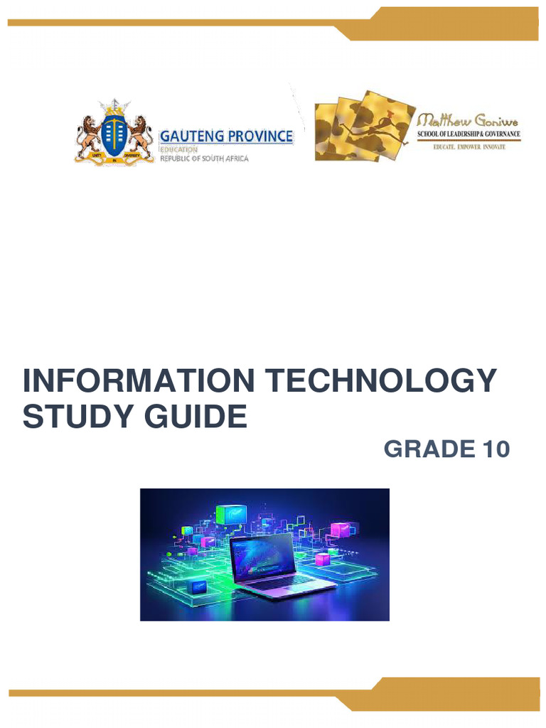Grade 10 ITStudy Guide GDEMGSLG | PDF | Operating System | Computer ...