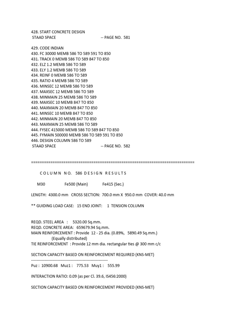 Pedestal &vtie Beam & Raft Design - Calc | Download Free PDF | Column ...