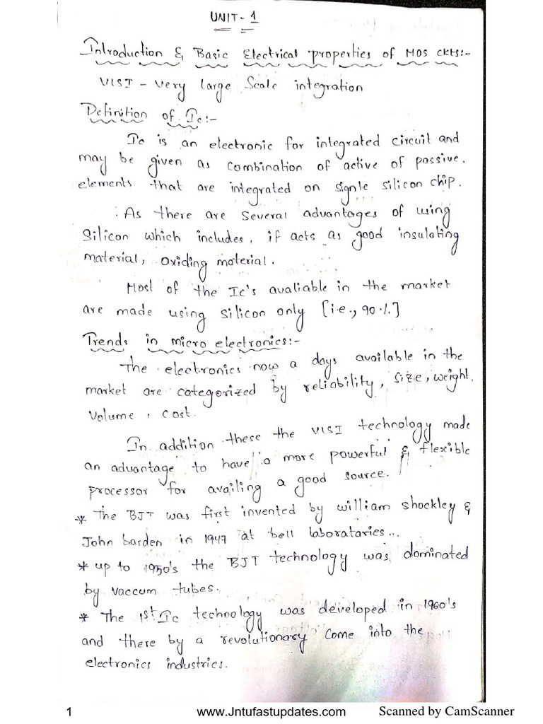 Vsli Design r16 - Unit-1 | PDF
