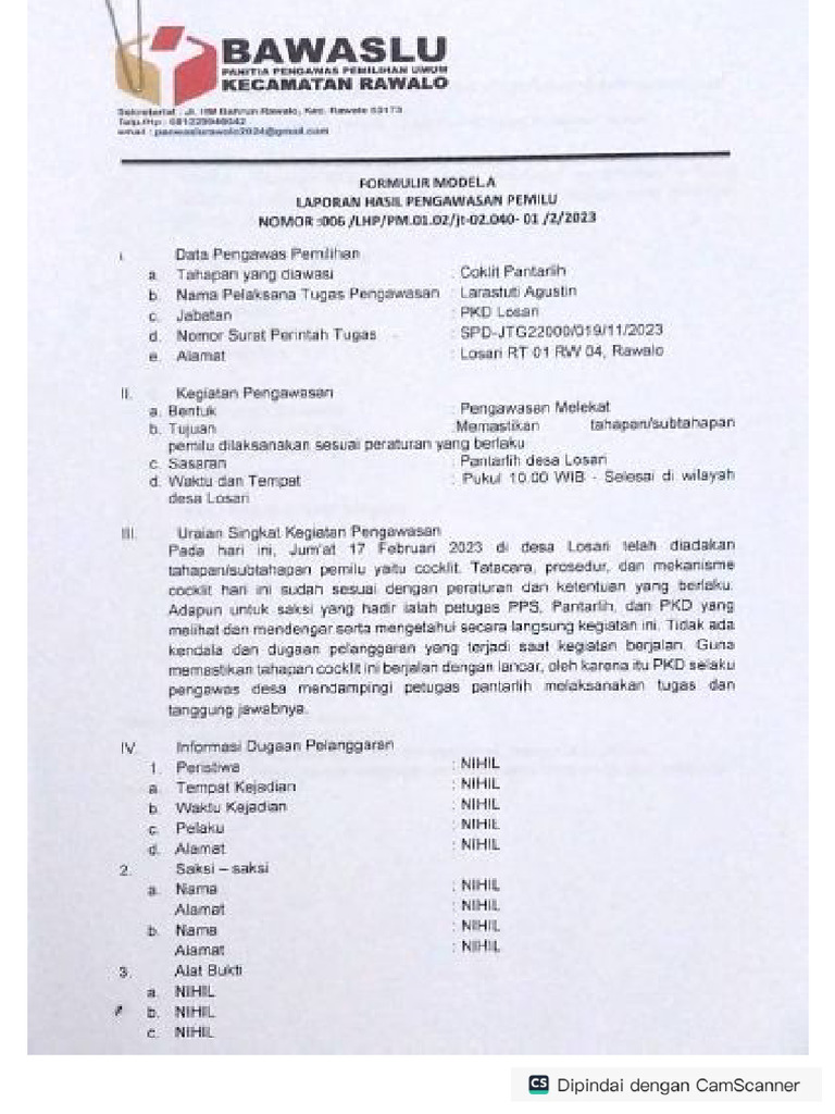 Lampiran Form A | PDF