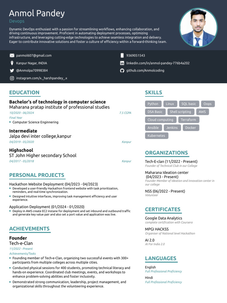 0 - Anmol's Resume (2) (2) - 1 | PDF | Computing | Computer Science