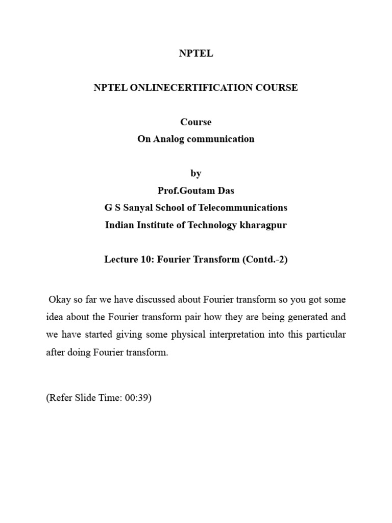Lec 10 | PDF | Spectral Density | Mathematical Analysis Lec 10 | PDF | Spectral Density | Mathematical Analysis