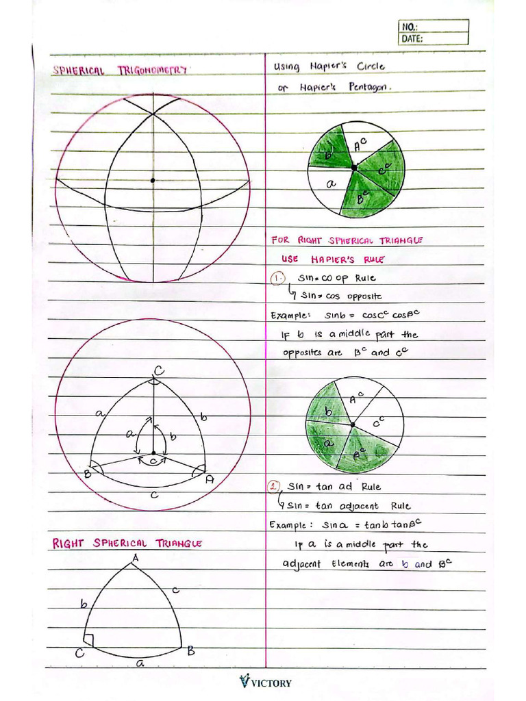 Spherical Trigonometry Engr Fideldia | PDF