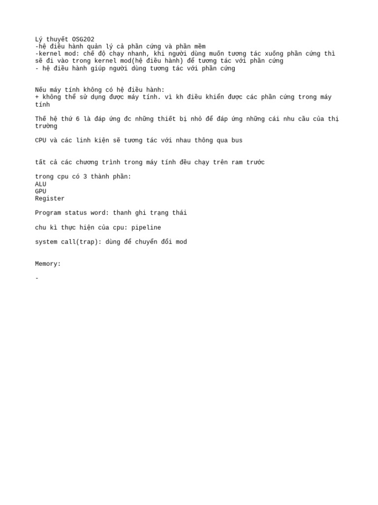 Lý thuyết OSG202 | PDF