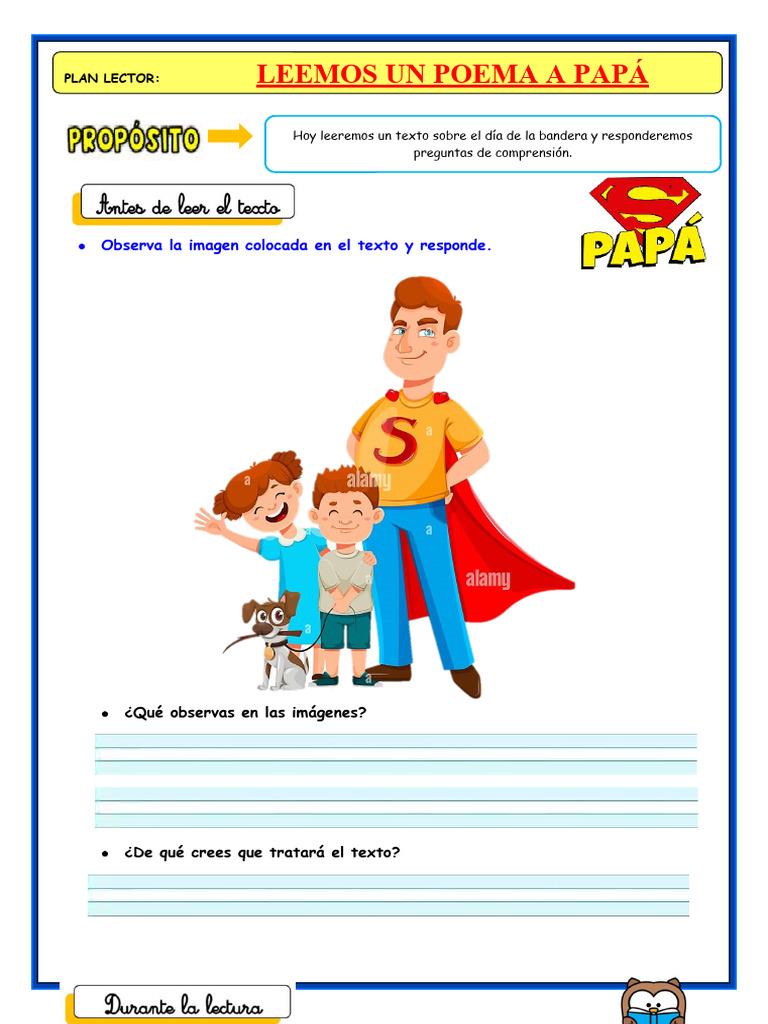 U3 S5 FICHA D4 PLAN LECTOR LEEMOS UN POEMA A PAPA MAESTRAS DE PRIMARIA ...