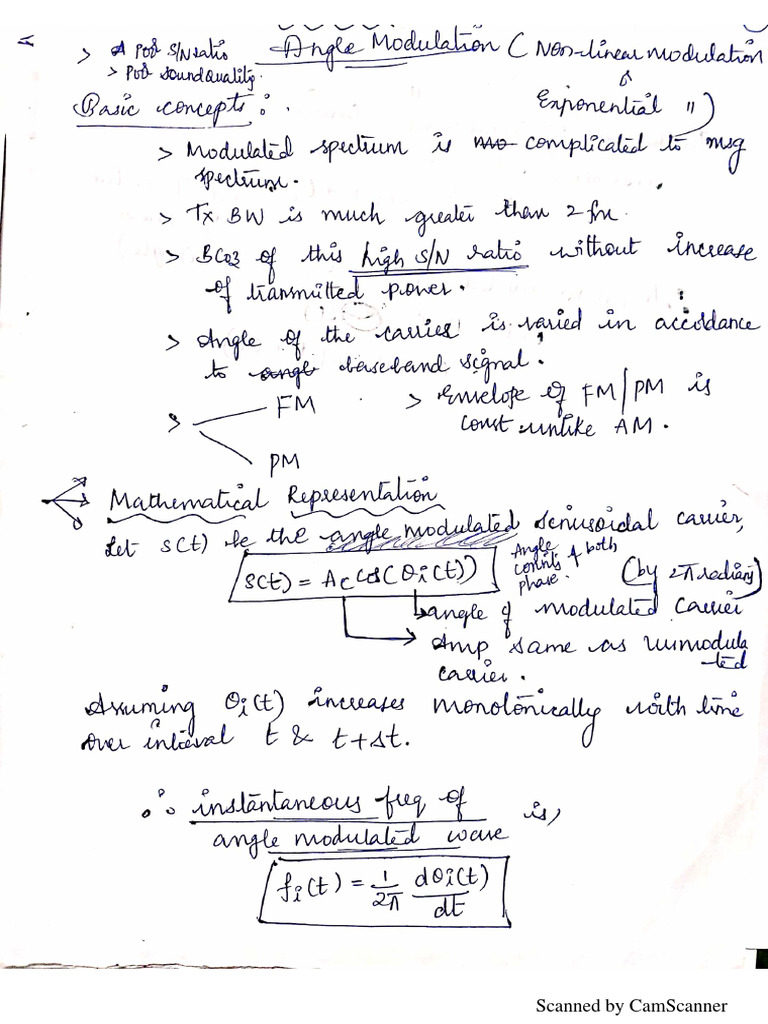 Angle Modulation | PDF