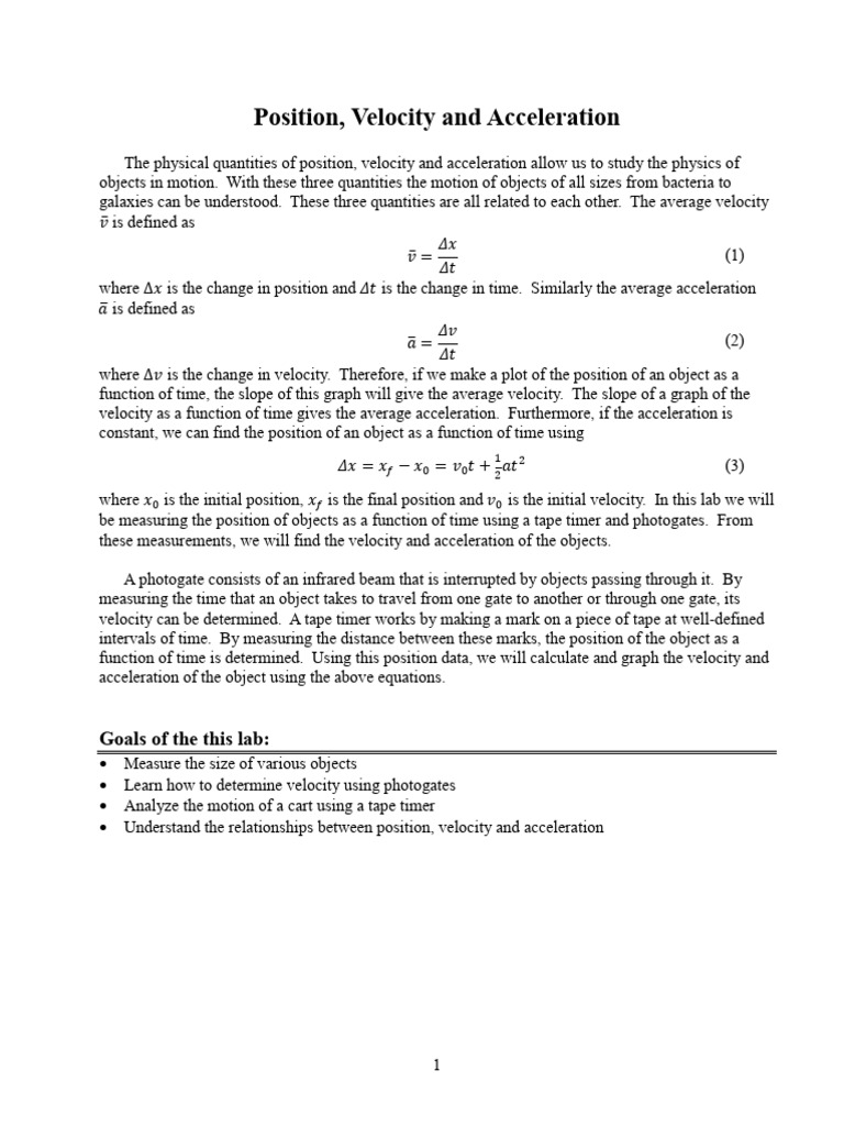 PDF2 | PDF | Velocity | Acceleration