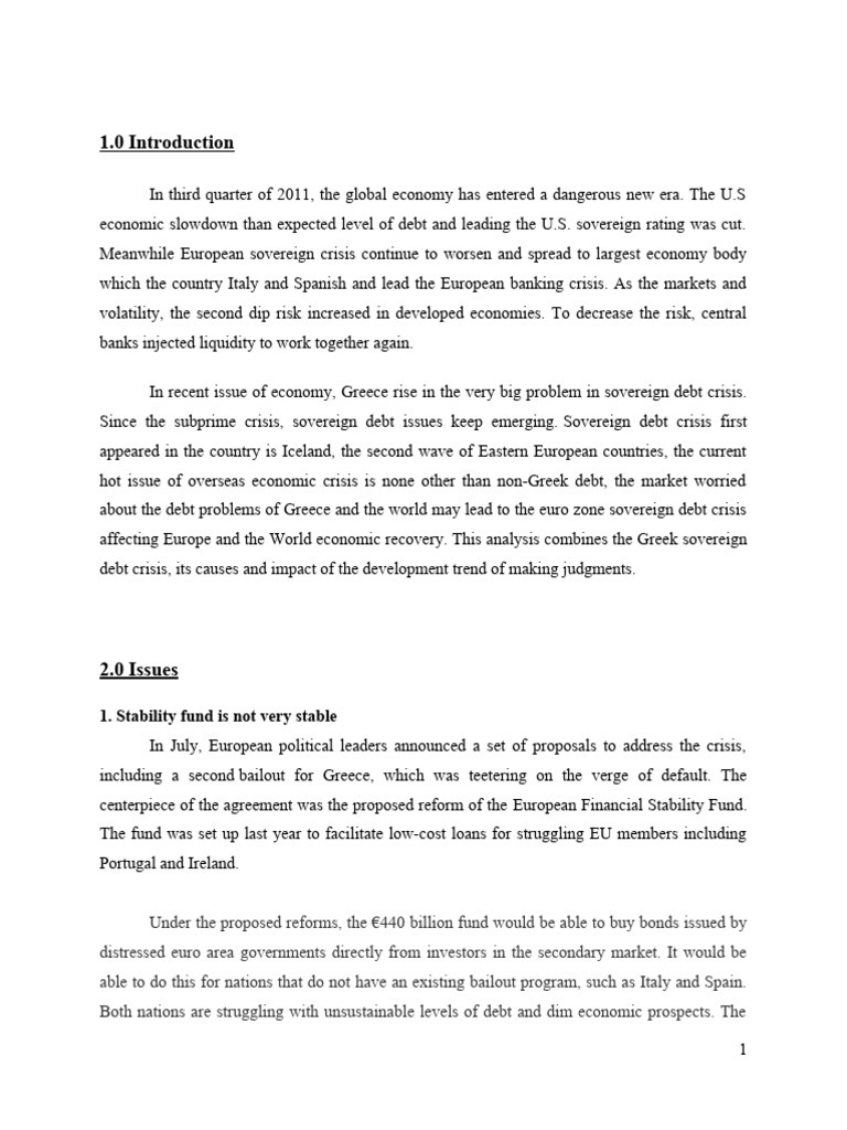 Economic Analysis Edited | PDF | Eurozone | Greek Government Debt Crisis