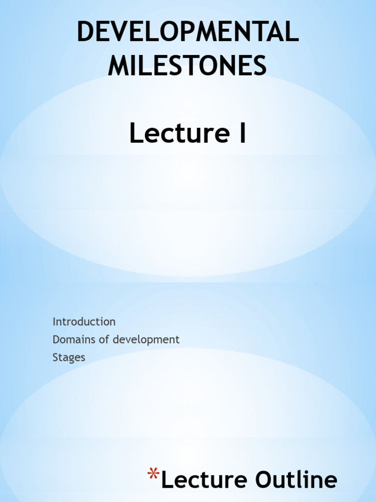 Child Developmental Milestones Guide | PDF | Infants | Prenatal Development