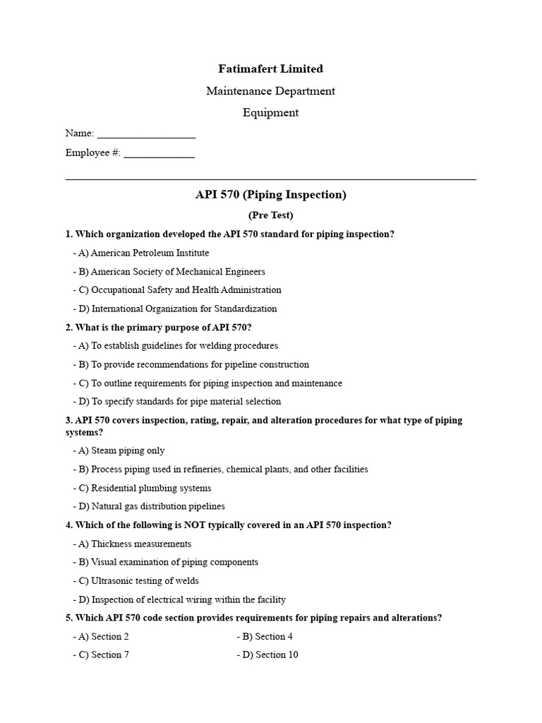 API 570 Piping Inspection | PDF | Mechanical Engineering