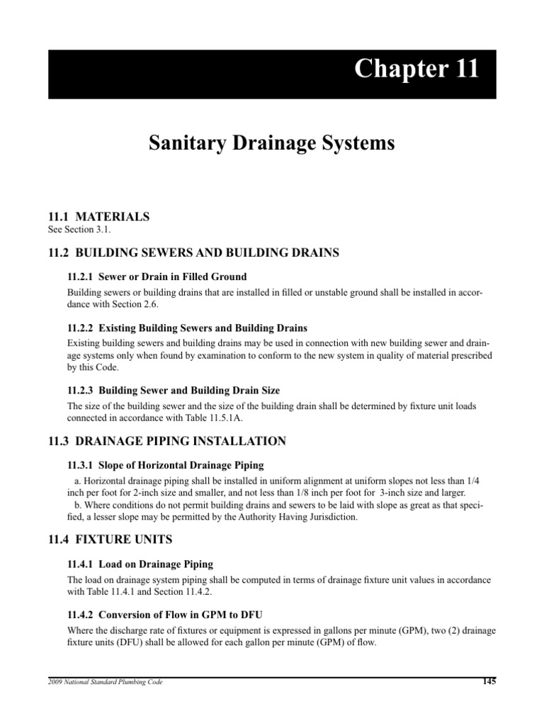 Plumbing Code - DFU Drainage - Sump | PDF | Bathroom | Sanitary Sewer