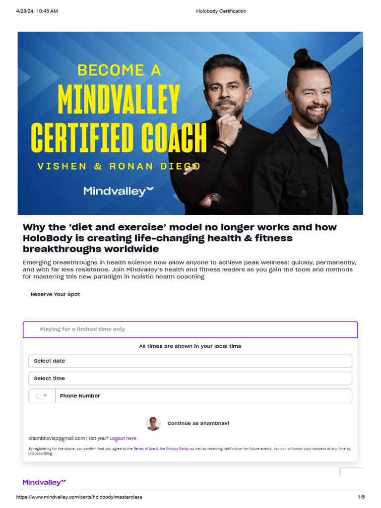 Holobody Certification | PDF | Physical Fitness