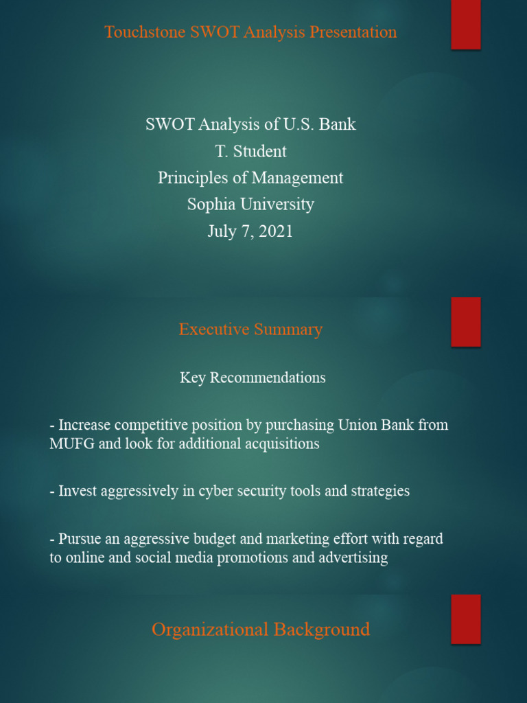 Principles of Management Touchstone 4 Sample | PDF | Swot Analysis ...