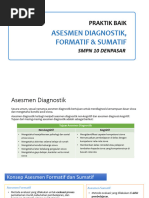 Contoh Bentuk Instrumen Asesmen Formatif, Sumatif, Diagnostik | PDF