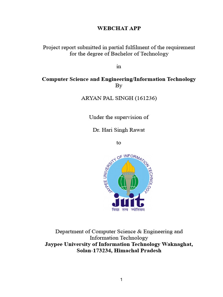 Webchat App | PDF | Client–Server Model | Port (Computer Networking)
