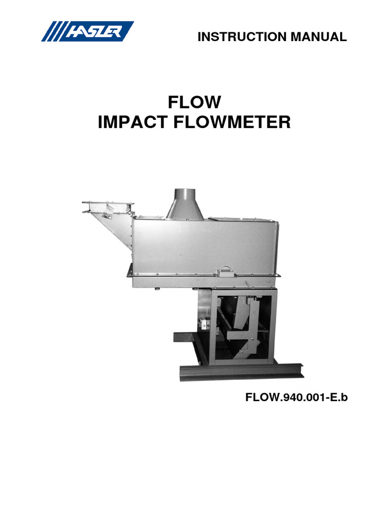 Flow Impact Flowmeter: Instruction Manual | PDF | Flow Measurement | Force