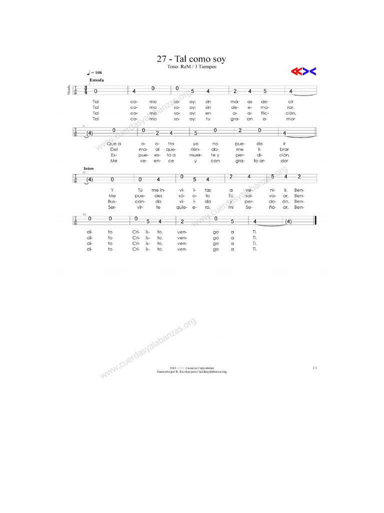 Tab 27 Tal Como Soy | PDF