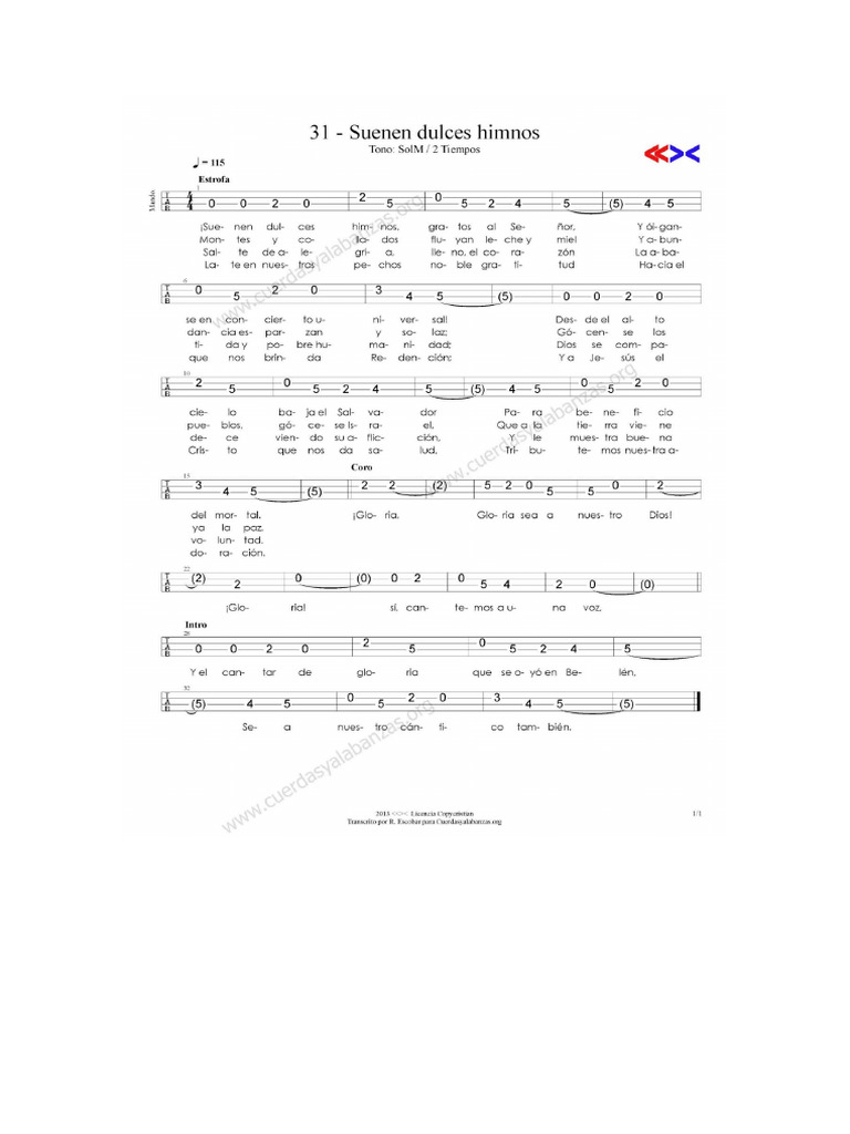 Tab 31 Suenen Dulces Himnos | PDF