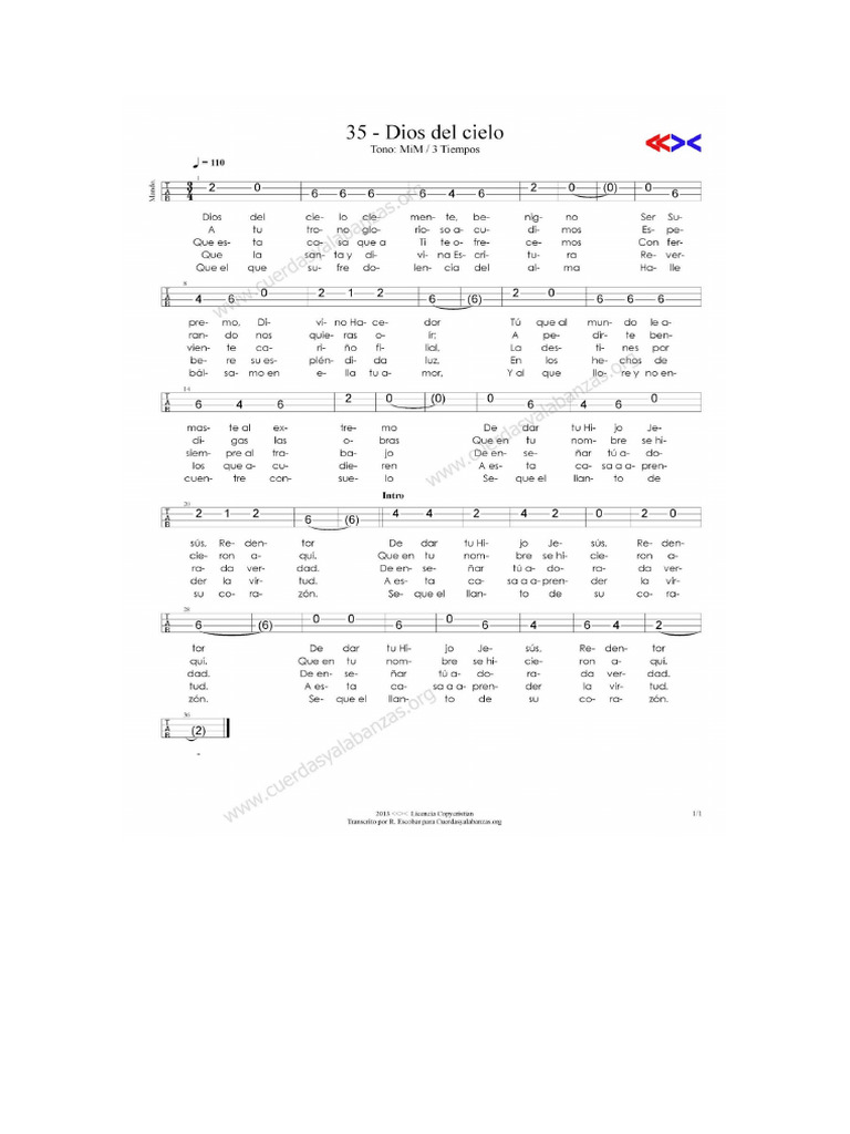 Tab 35 Dios Del Cielo | PDF