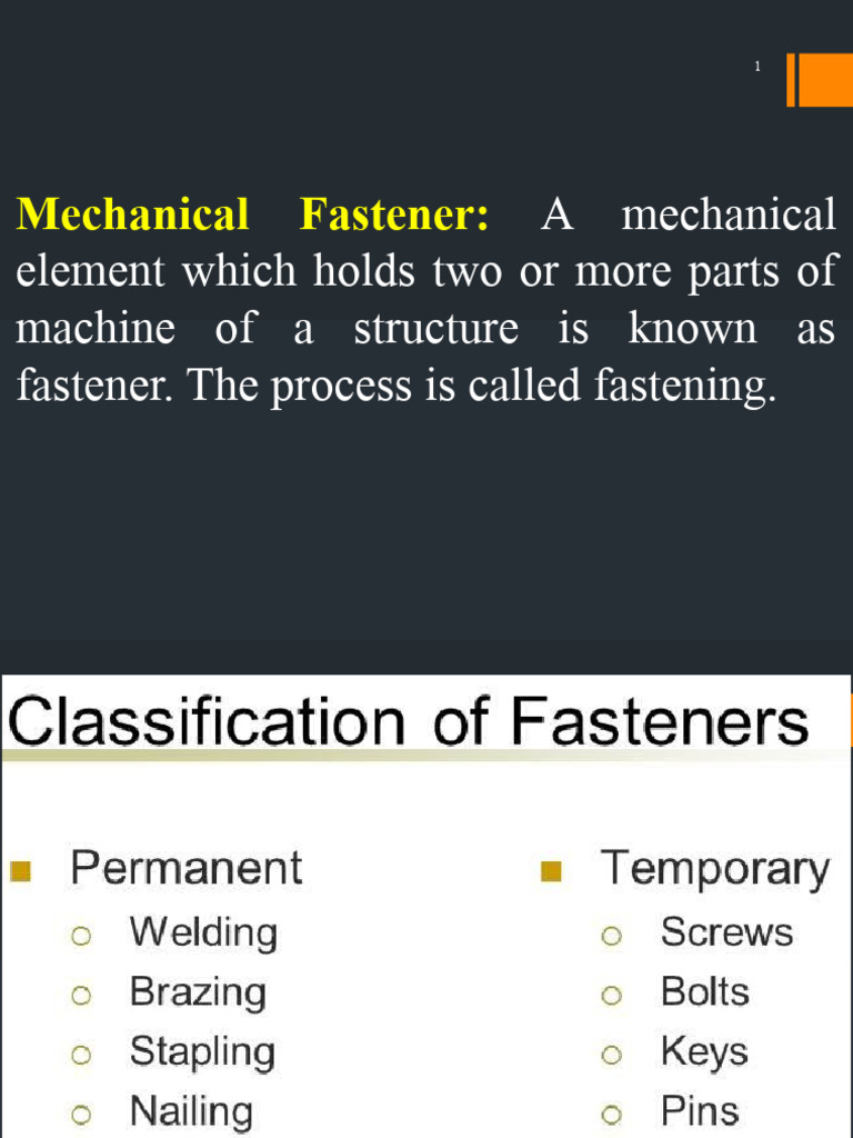 UNIT 5 Fasteners and Bearings (19-20 Batch) | PDF | Screw | Bearing ...