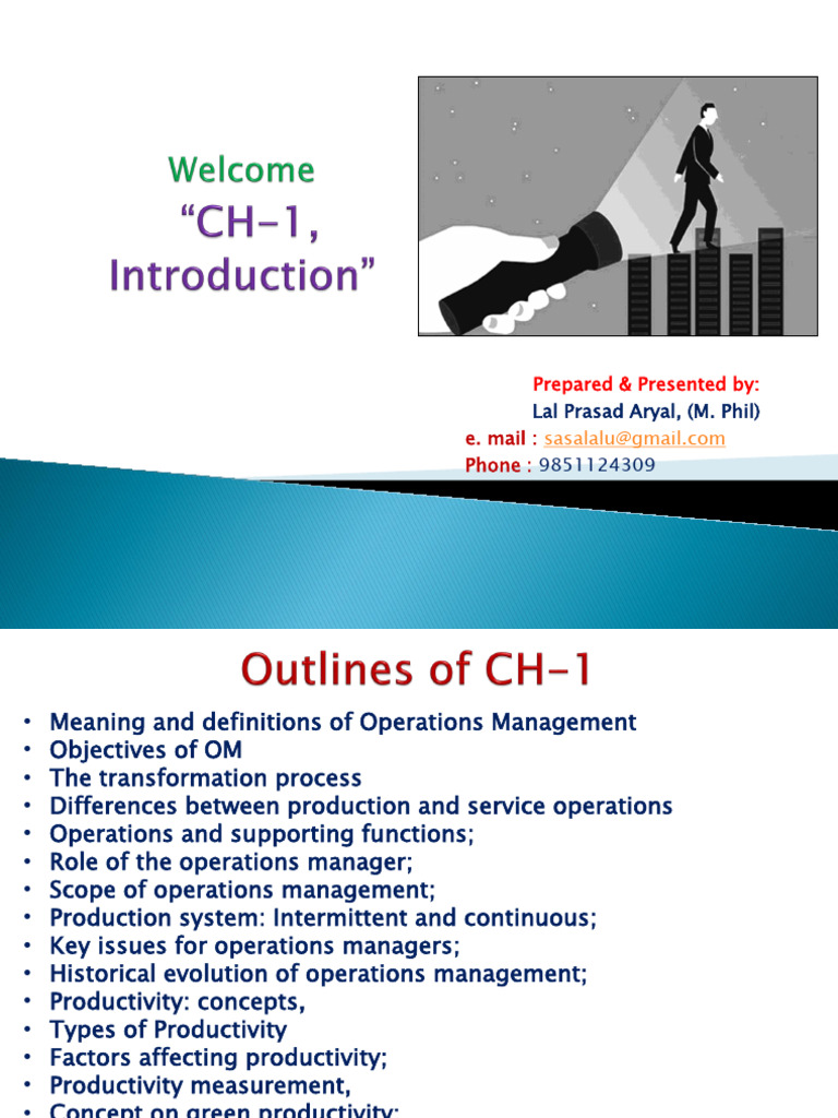 CH-1-Introduction-OM | Download Free PDF | Supply Chain | Operations Management